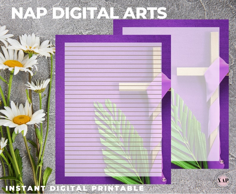 Religious Stationery Paper, Printable Stationary Download, Christian ...