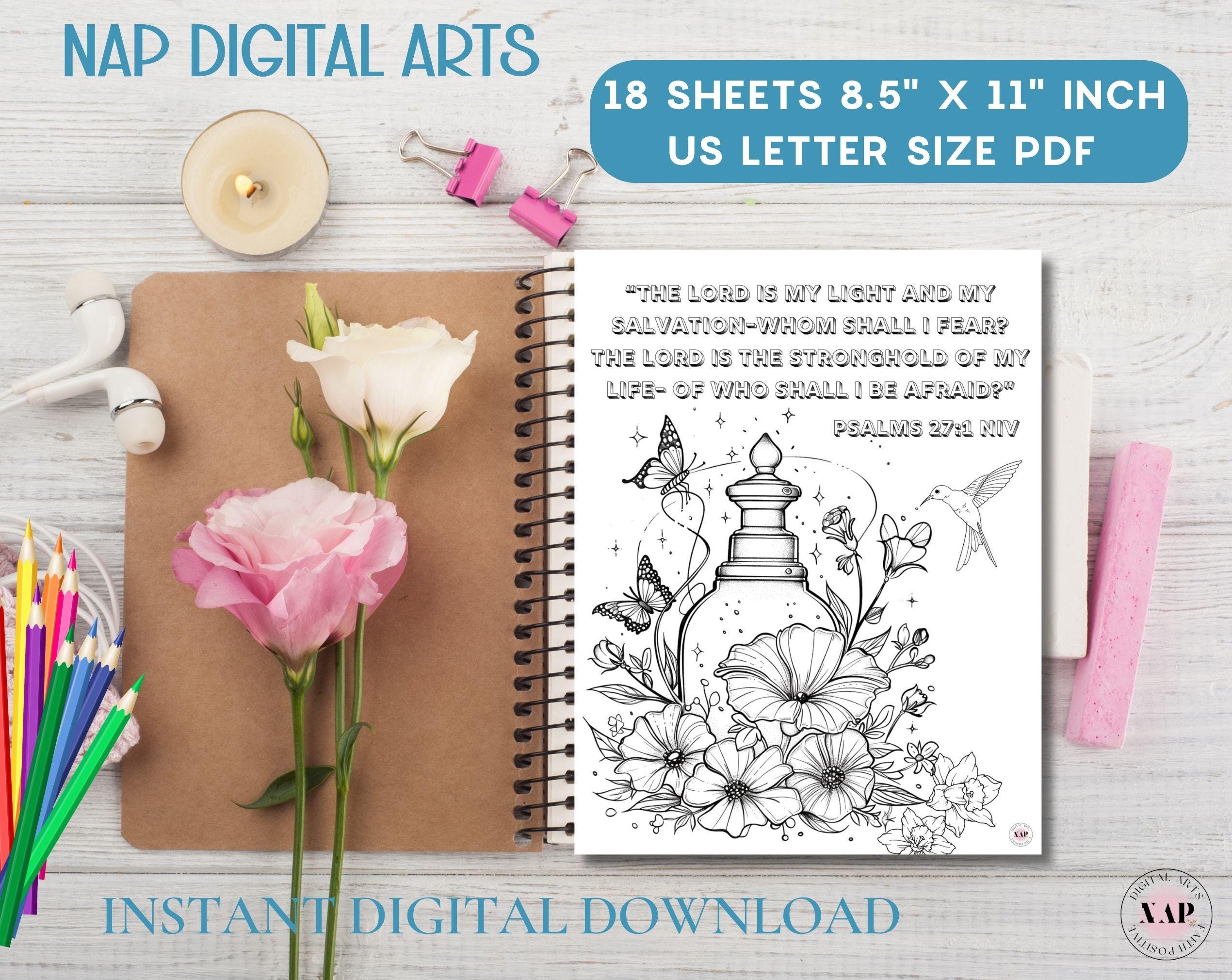Bible Verse Coloring Page, Devotional Coloring Activities, Christian ...