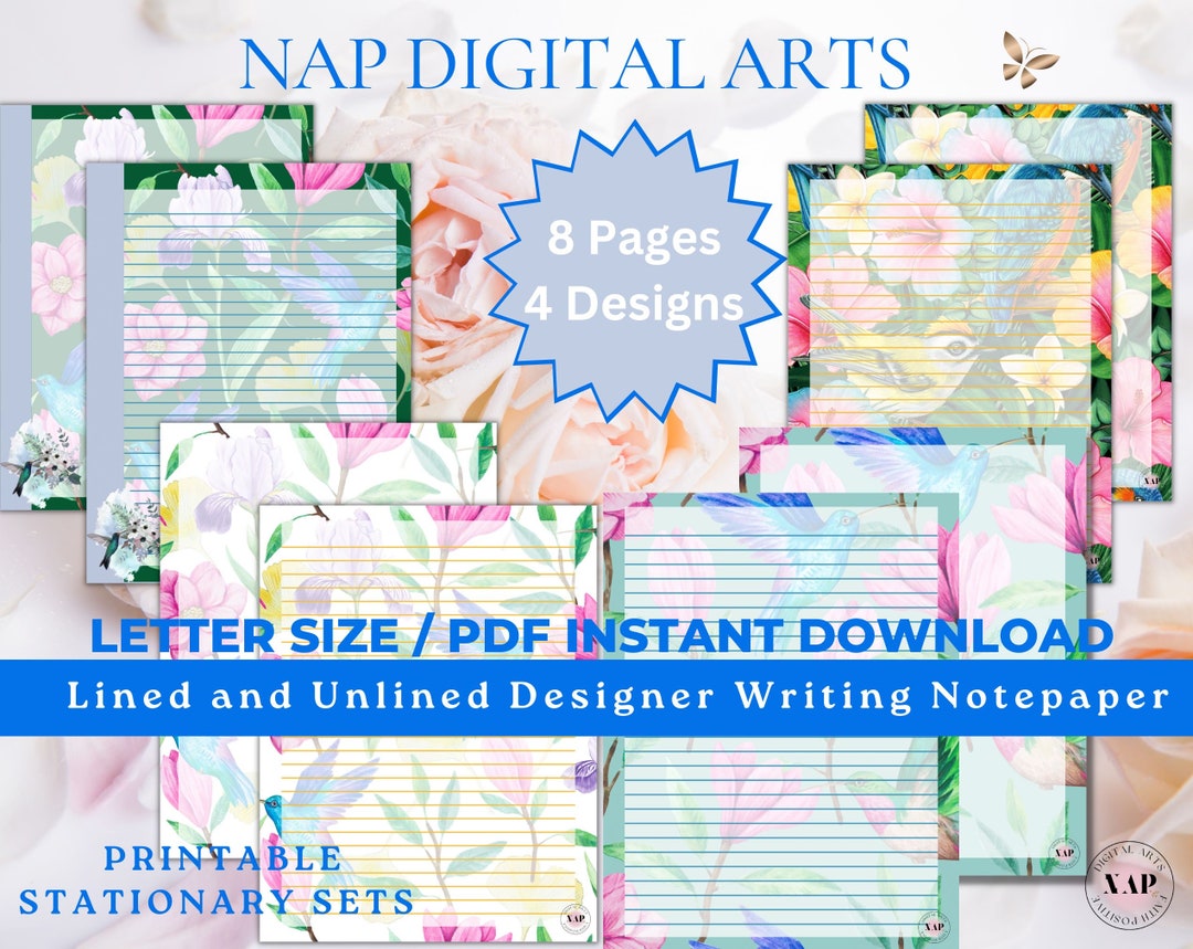 Letter Writing Stationery, Bird Stationery, Spring Writing Papers ...