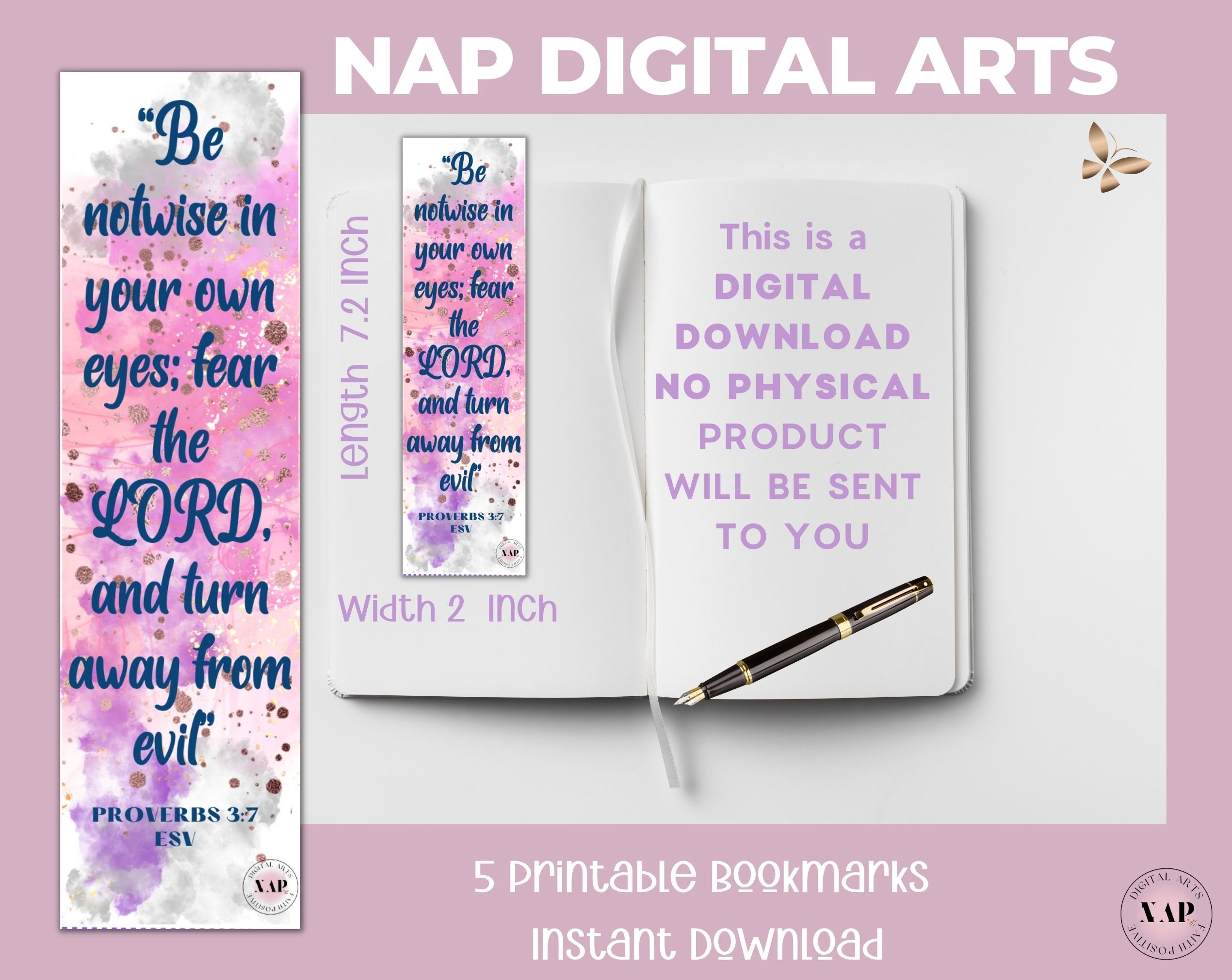 Scripture Printable, Bible Verse Printable, Faith Quote, Bookmark ...