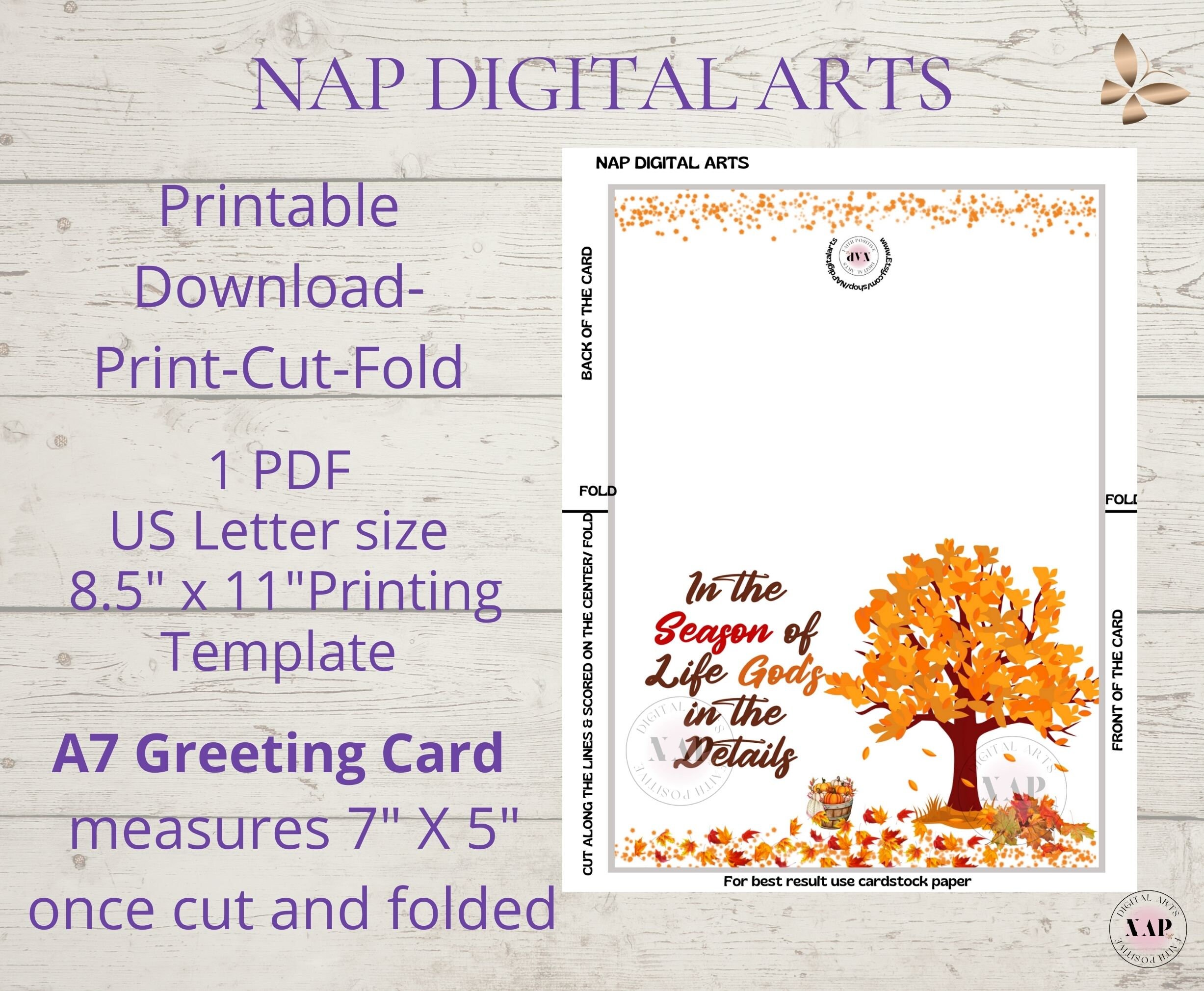 Encouragement Card, Christian Faith Card, Religious Faith Card, Autumn ...