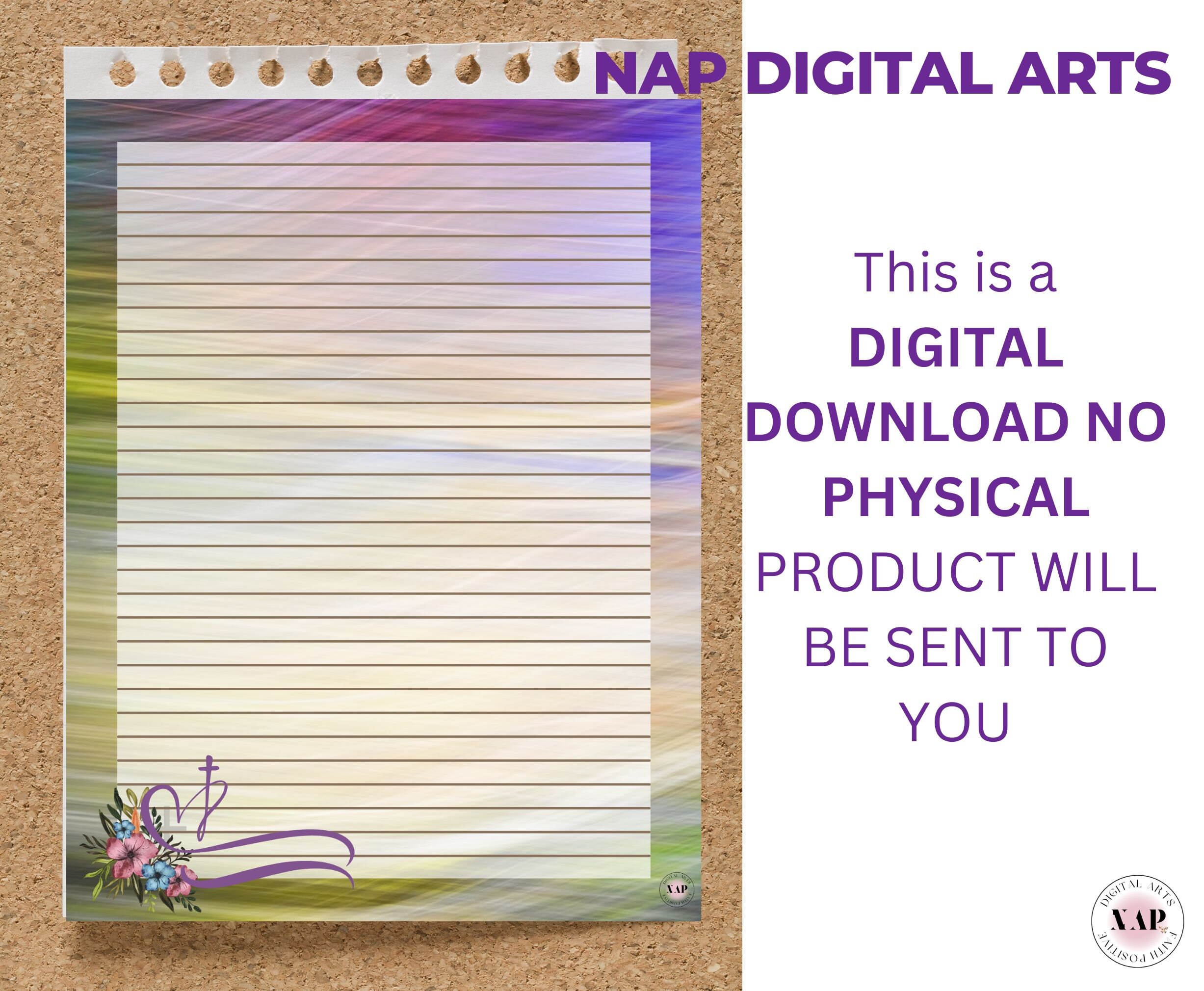 Religious Stationary, Printable Stationary Download, Writing Paper ...