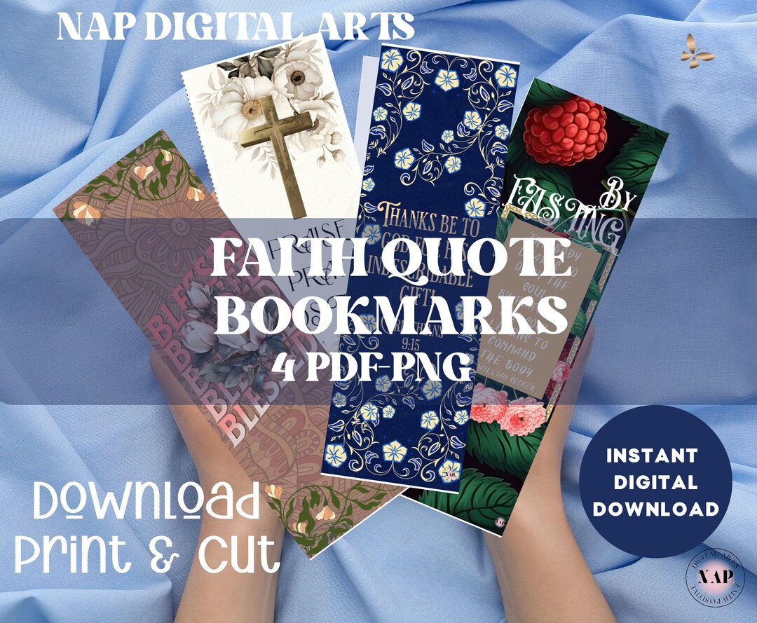 Faith Quote Bookmarks, Inspirational Christian Printable, Religious ...