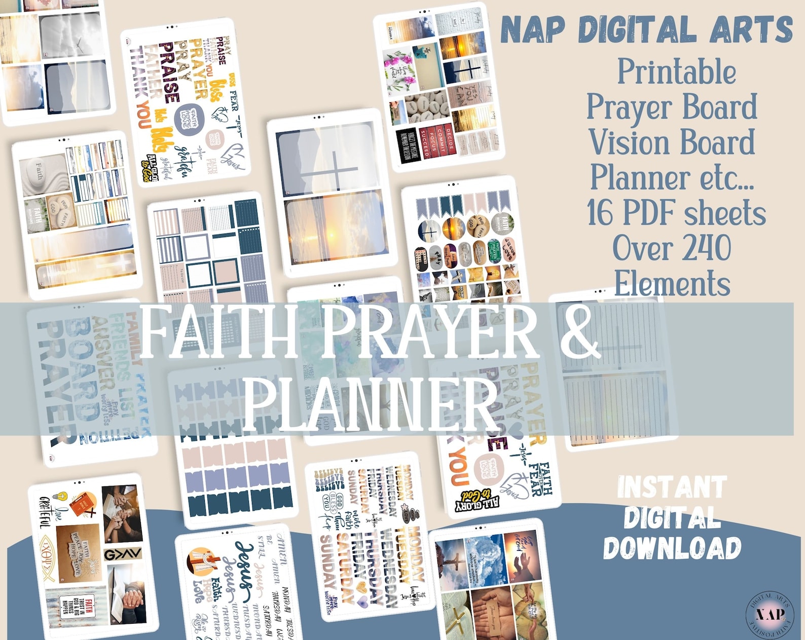 Printable Prayer, Vision Board, Faith Journal, Prayer Board Kit ...
