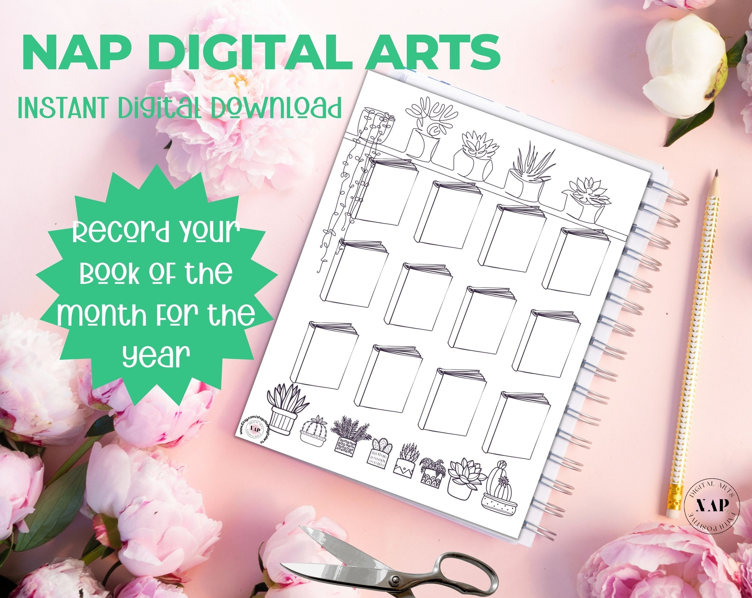 Reading Journal Printable, Reading Challenge Tracker, Book Tracking ...