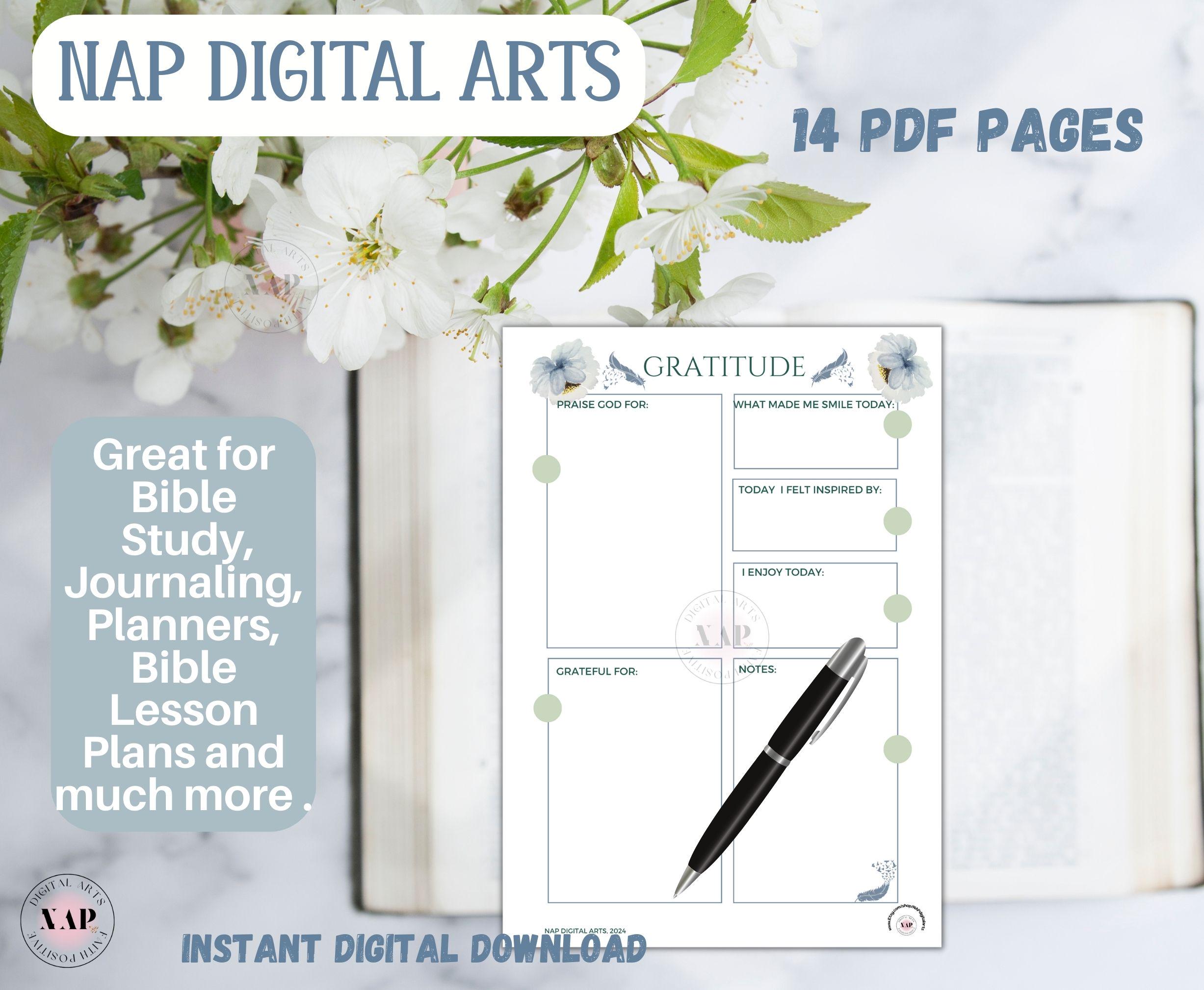 Faith Journal Printable, Gratitude Planner Printable Christian Journal ...