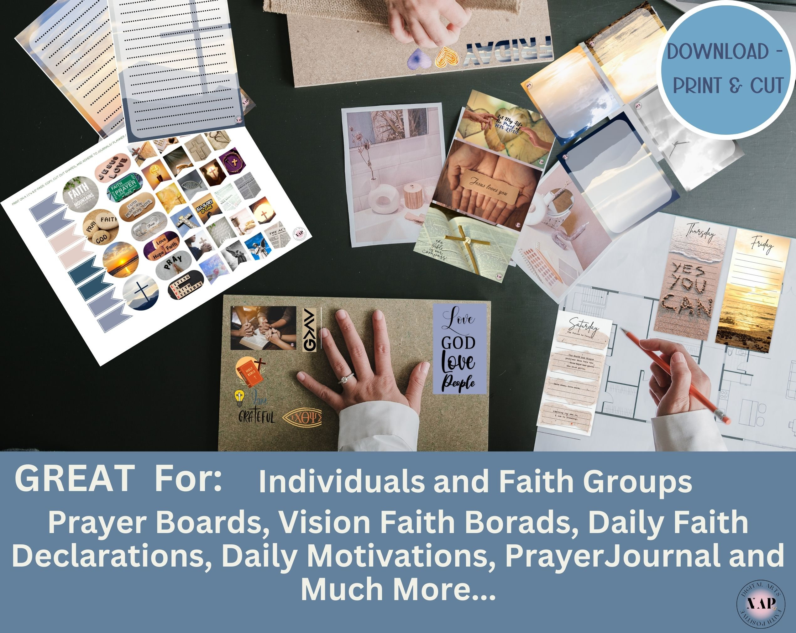 Printable Prayer, Vision Board, Faith Journal, Prayer Board Kit ...
