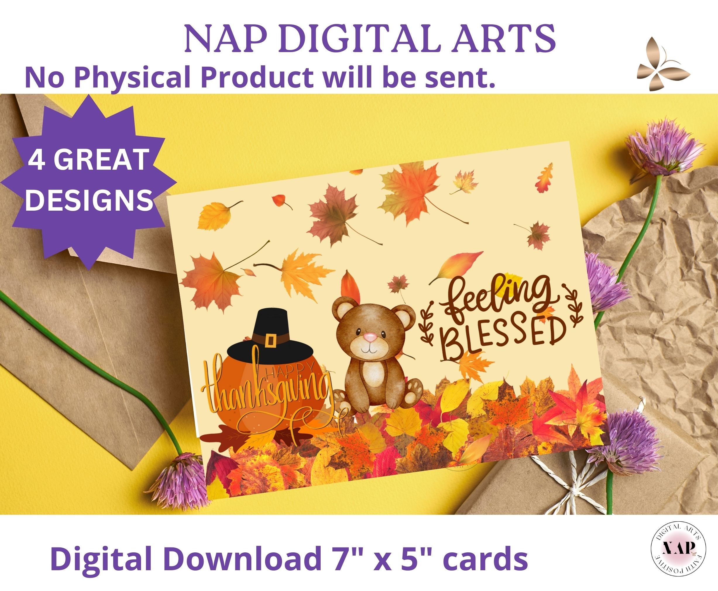 Fall Bundle Cards Autumn Card Printable Cute Bear Card - Etsy