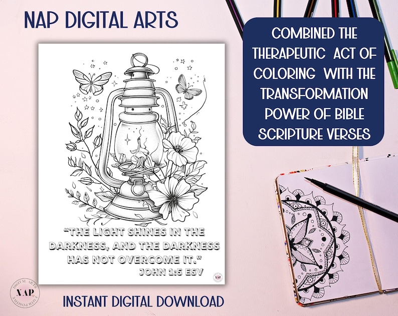 Bible Verse Coloring Page, Devotional Coloring Activities, Christian ...