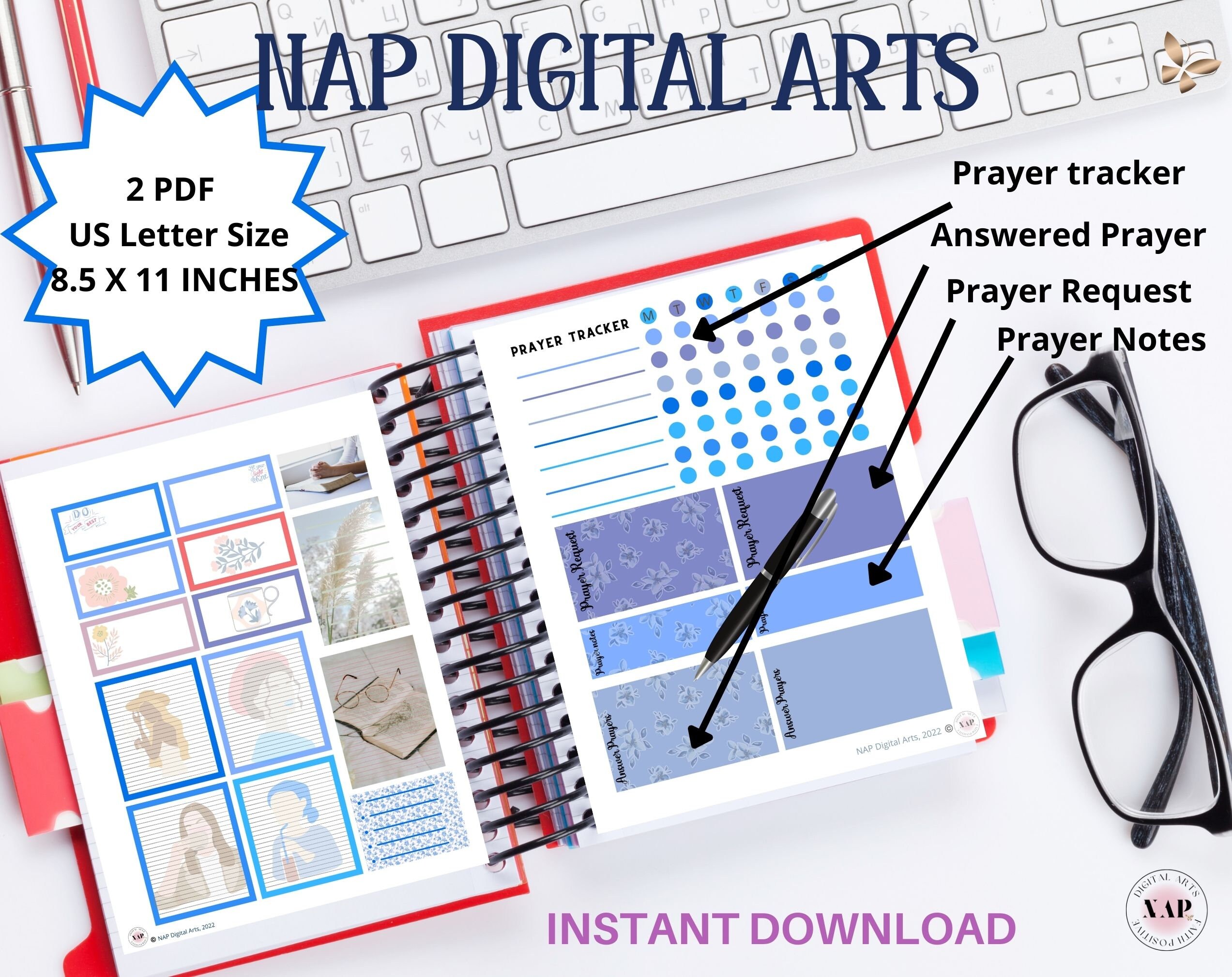 Faith Journal Set, Christian Planner Printable, Bible Journaling ...