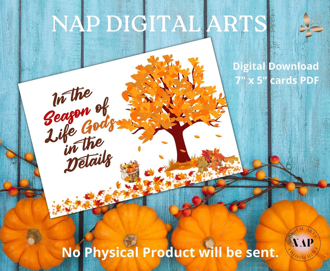 Encouragement Card, Christian Faith Card, Religious Faith Card, Autumn ...