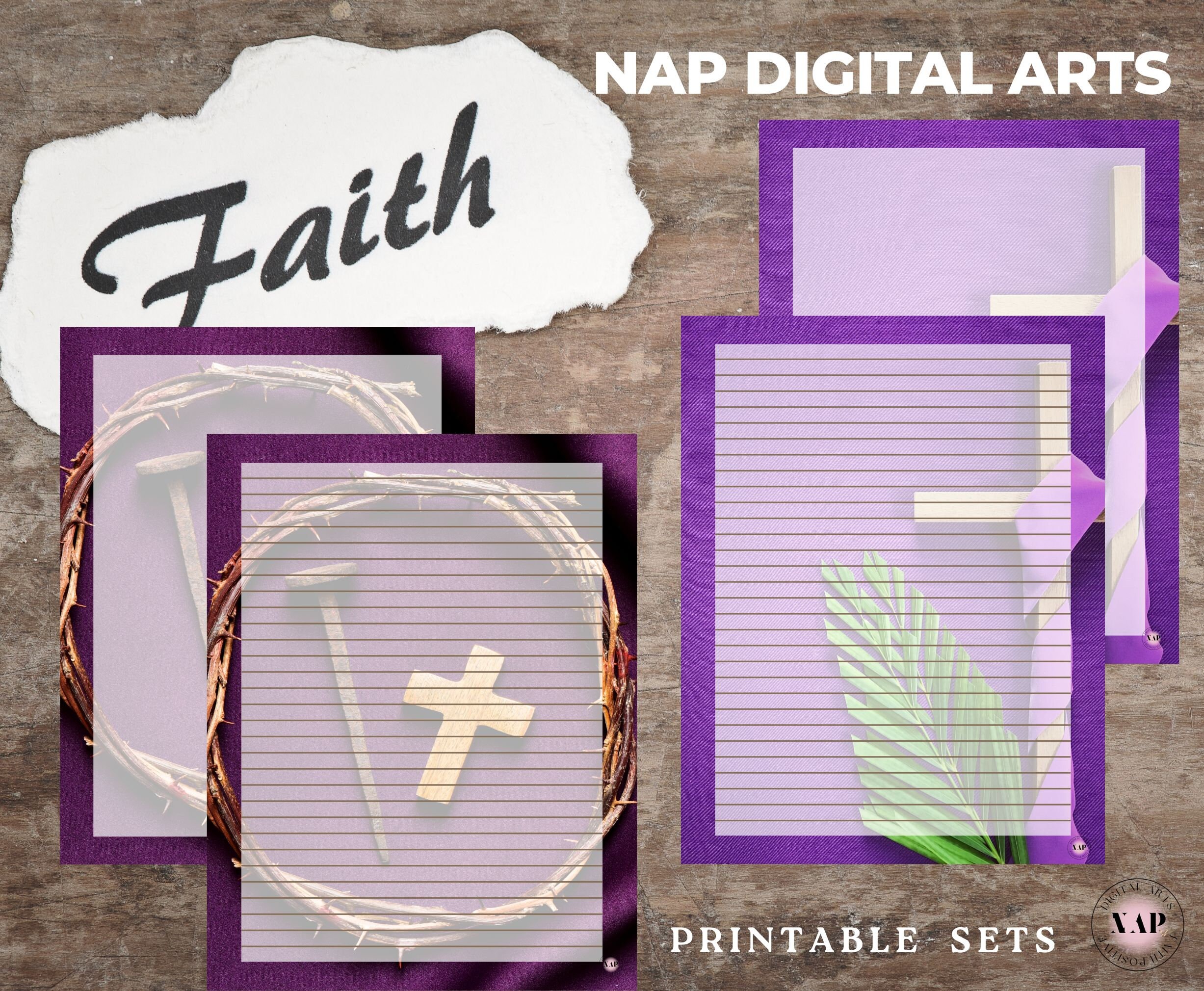 Religious Stationery Paper, Printable Stationary Download, Christian ...