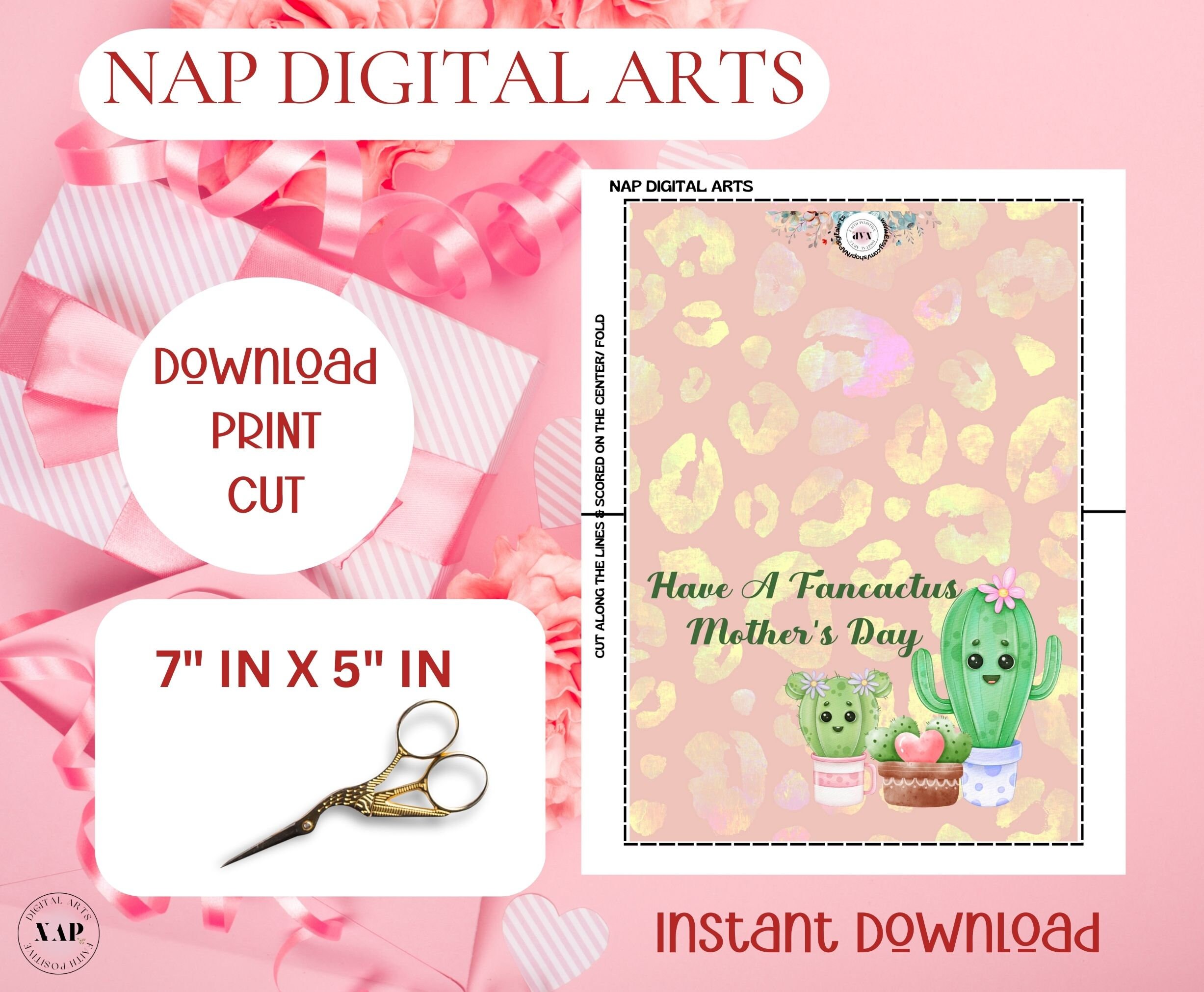 Mothers Day Card Printable, Digital Greeting Card Set, Happy Mother's ...