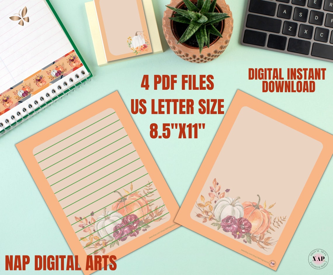 Printable Stationary Paper Printable Writing Paper Autumn - Etsy