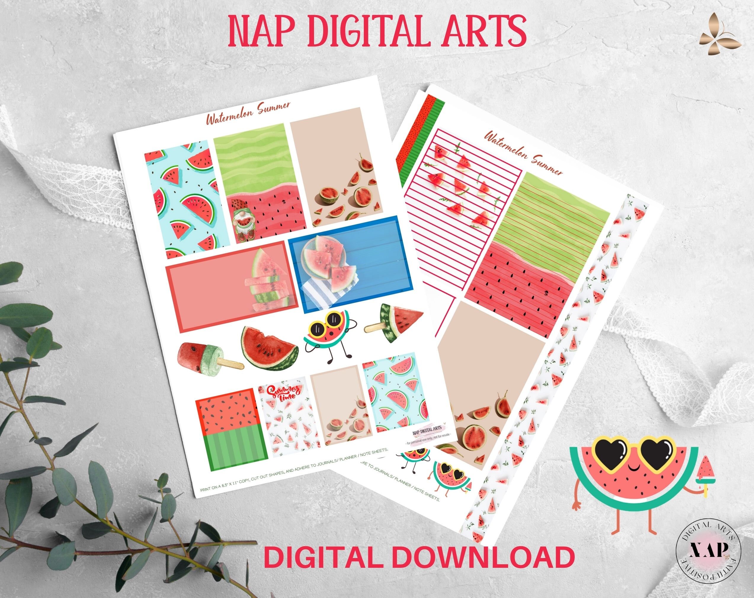 Cute Summer Clipart Note Planner Insert Summer Digital - Etsy