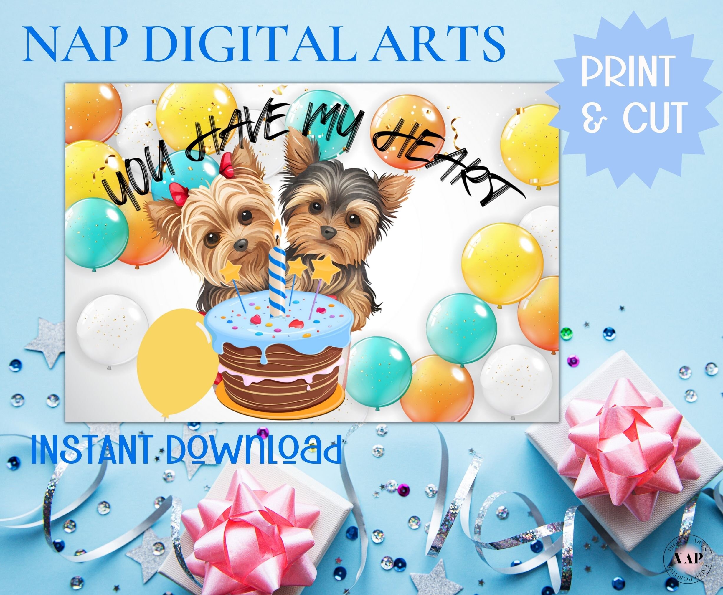 Printable Birthday Card, Dog Birthday Card, Birthday Cards for Dog ...