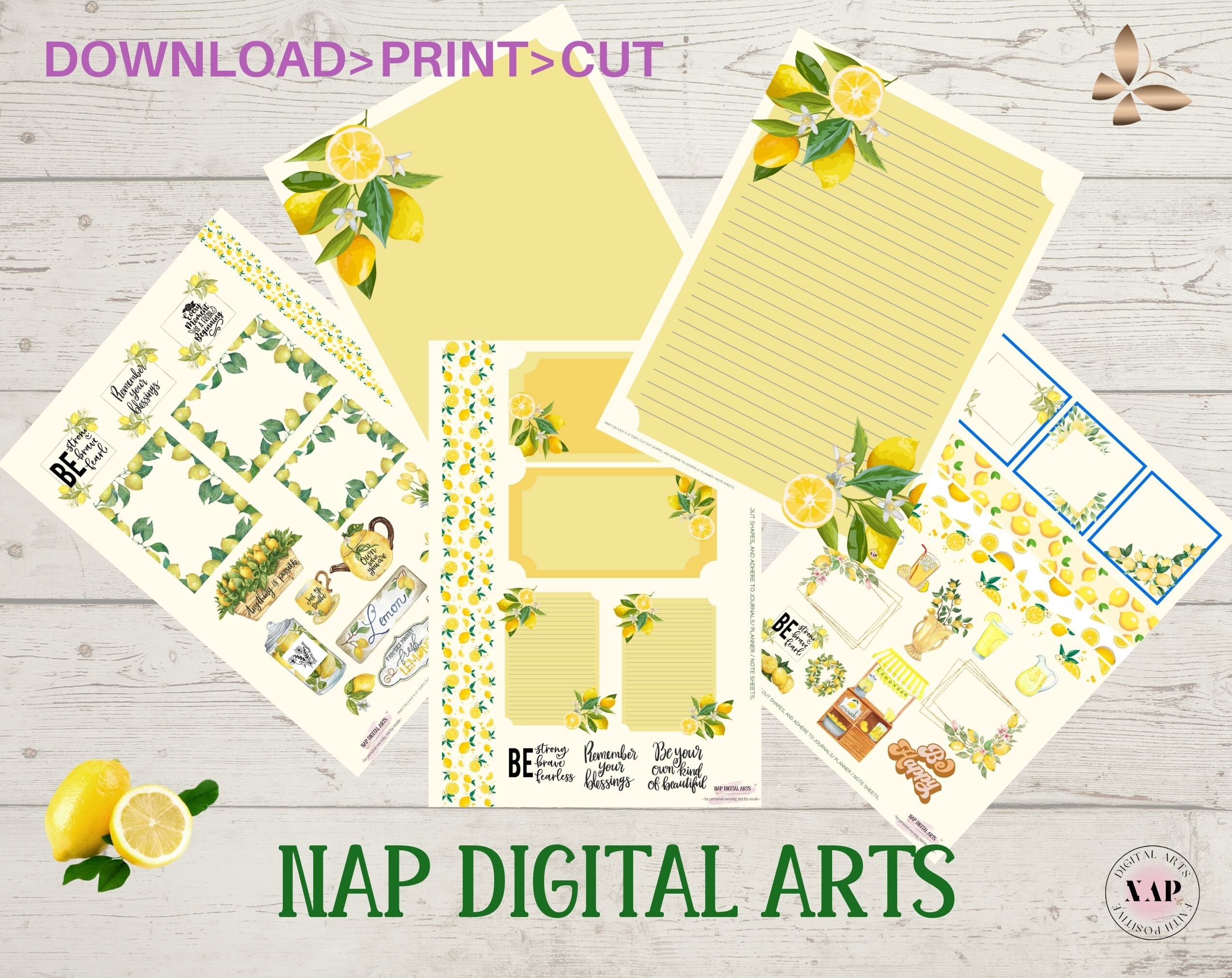 Lemon Printable Paper, Printable Stationary Download, Faith Journaling ...