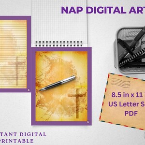 Religious Stationary, Printable Stationary Download, Writing Paper ...