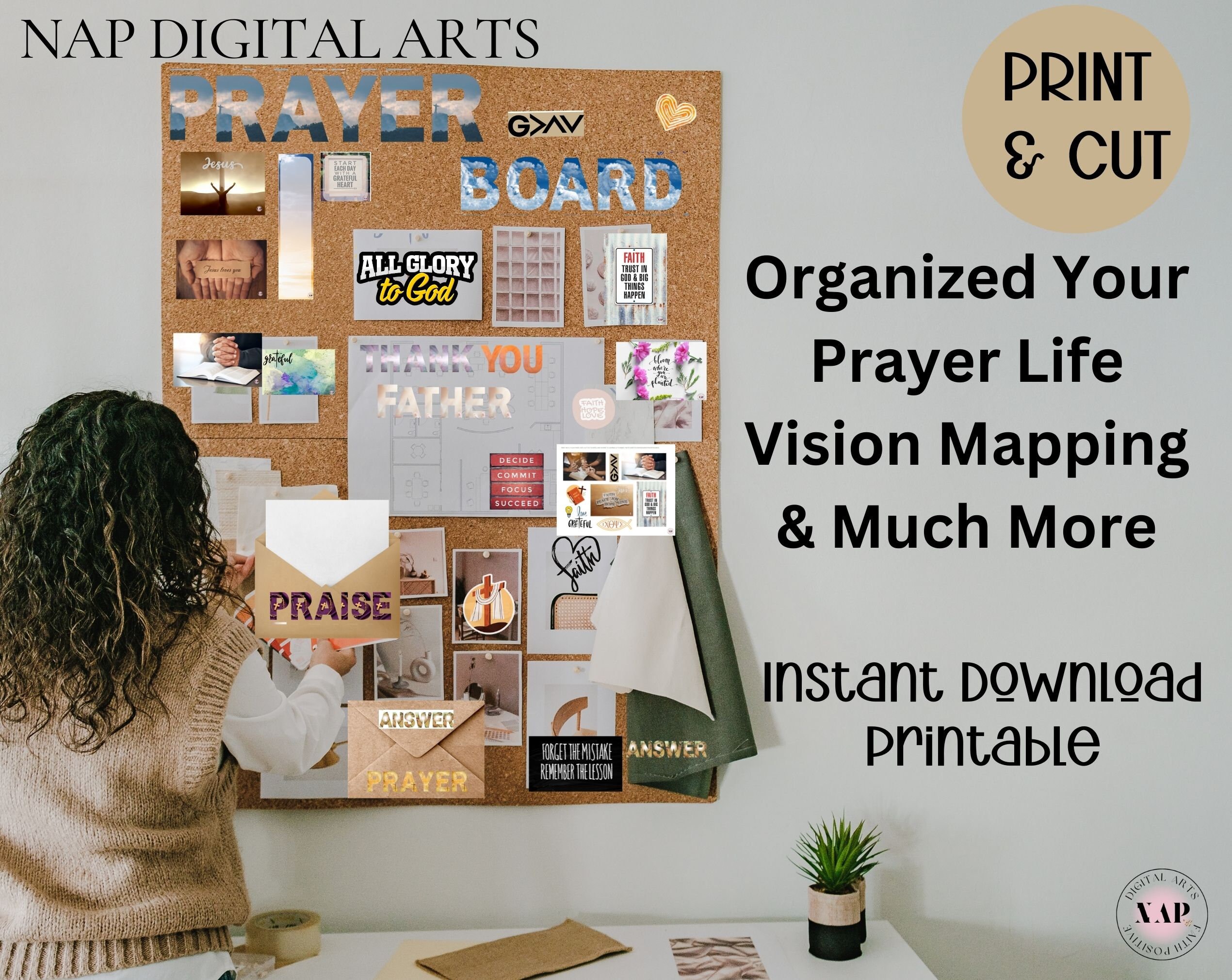 Printable Prayer, Vision Board, Faith Journal, Prayer Board Kit ...