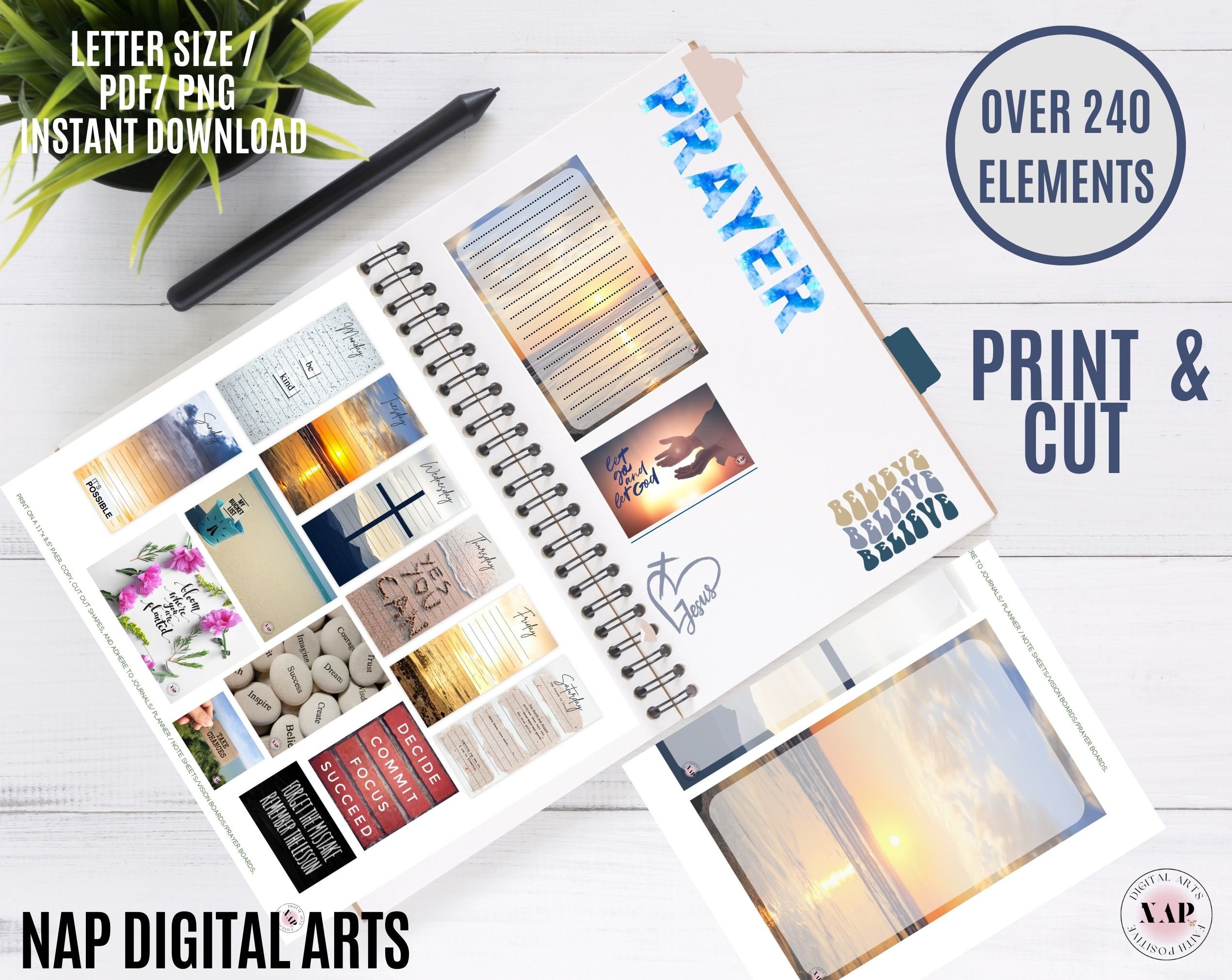 Printable Prayer, Vision Board, Faith Journal, Prayer Board Kit ...