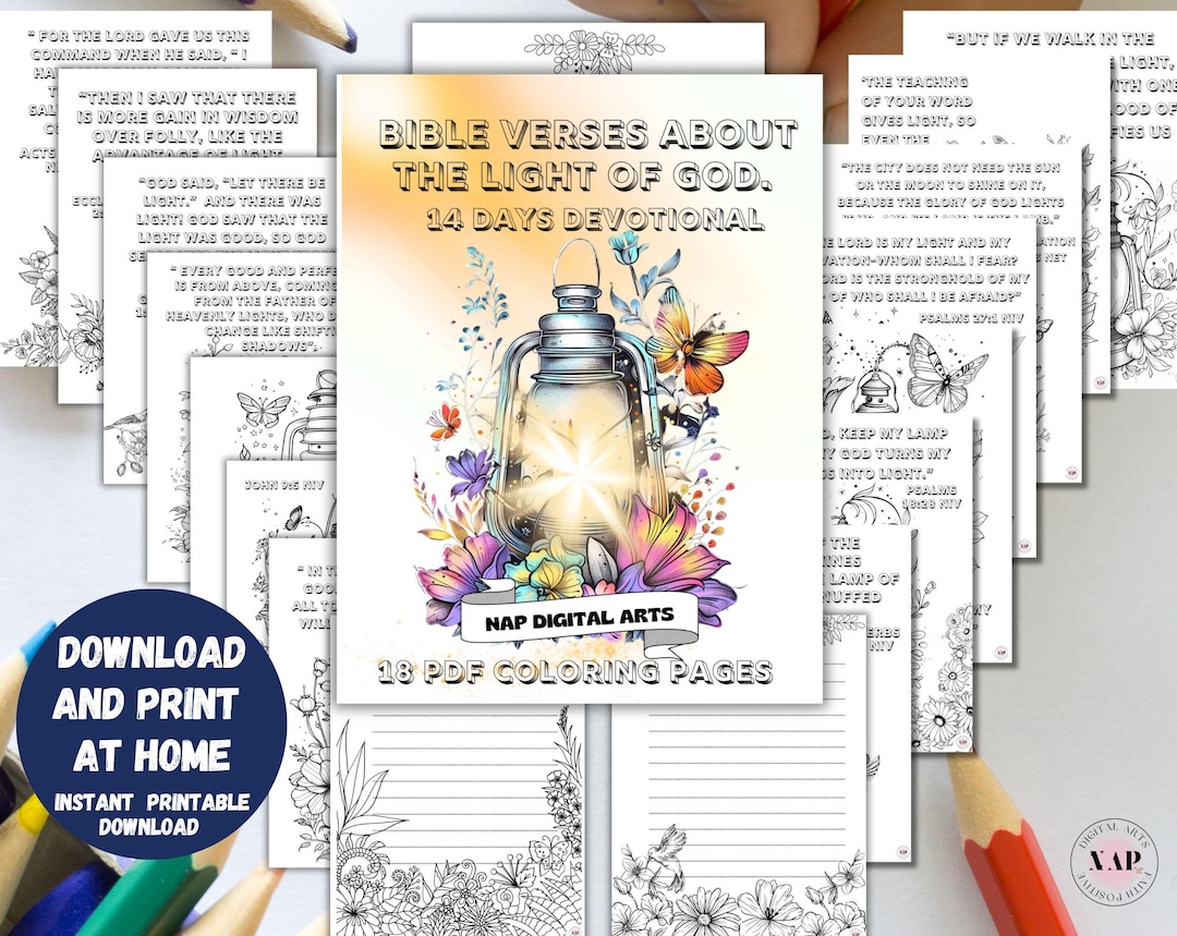 Bible Verse Coloring Page, Devotional Coloring Activities, Christian ...