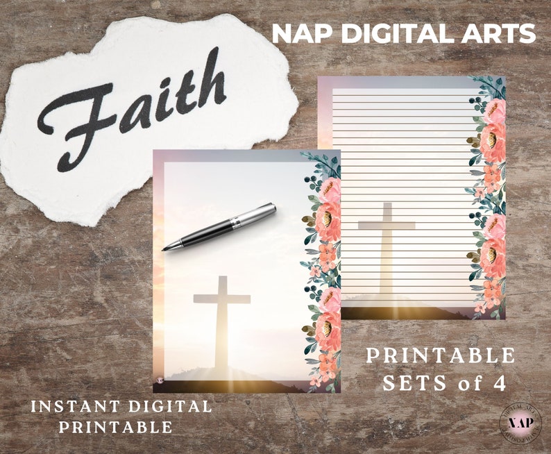 Religious Stationary, Printable Stationary Download, Writing Paper ...