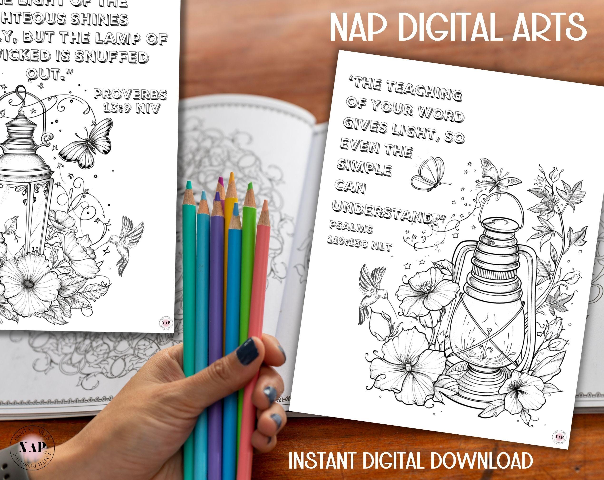 Bible Verse Coloring Page, Devotional Coloring Activities, Christian ...