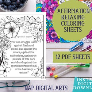 Faith Coloring Pages, Christian Art Journaling, Inspirational Coloring ...