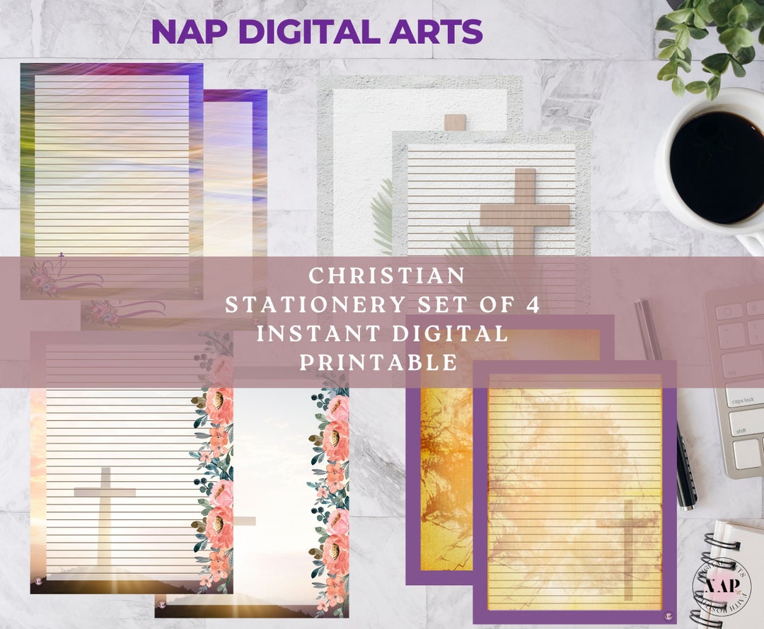 Religious Stationary, Printable Stationary Download, Writing Paper ...