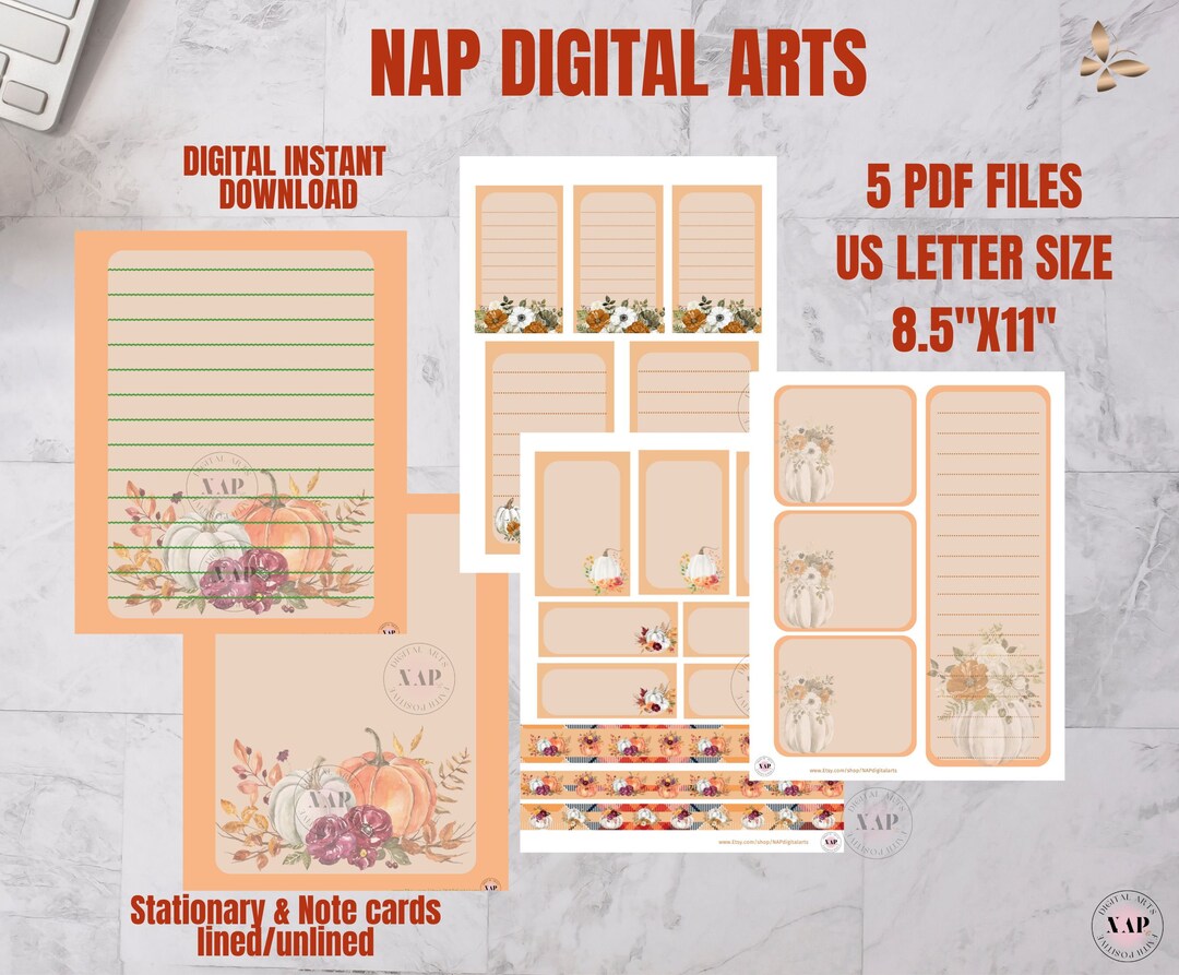 Printable Stationary Paper Printable Writing Paper Autumn - Etsy