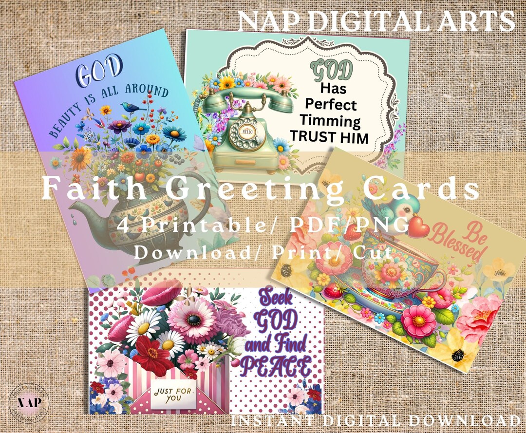 Faith Greeting Card, Christian Printable Card, Greeting Card Printable ...
