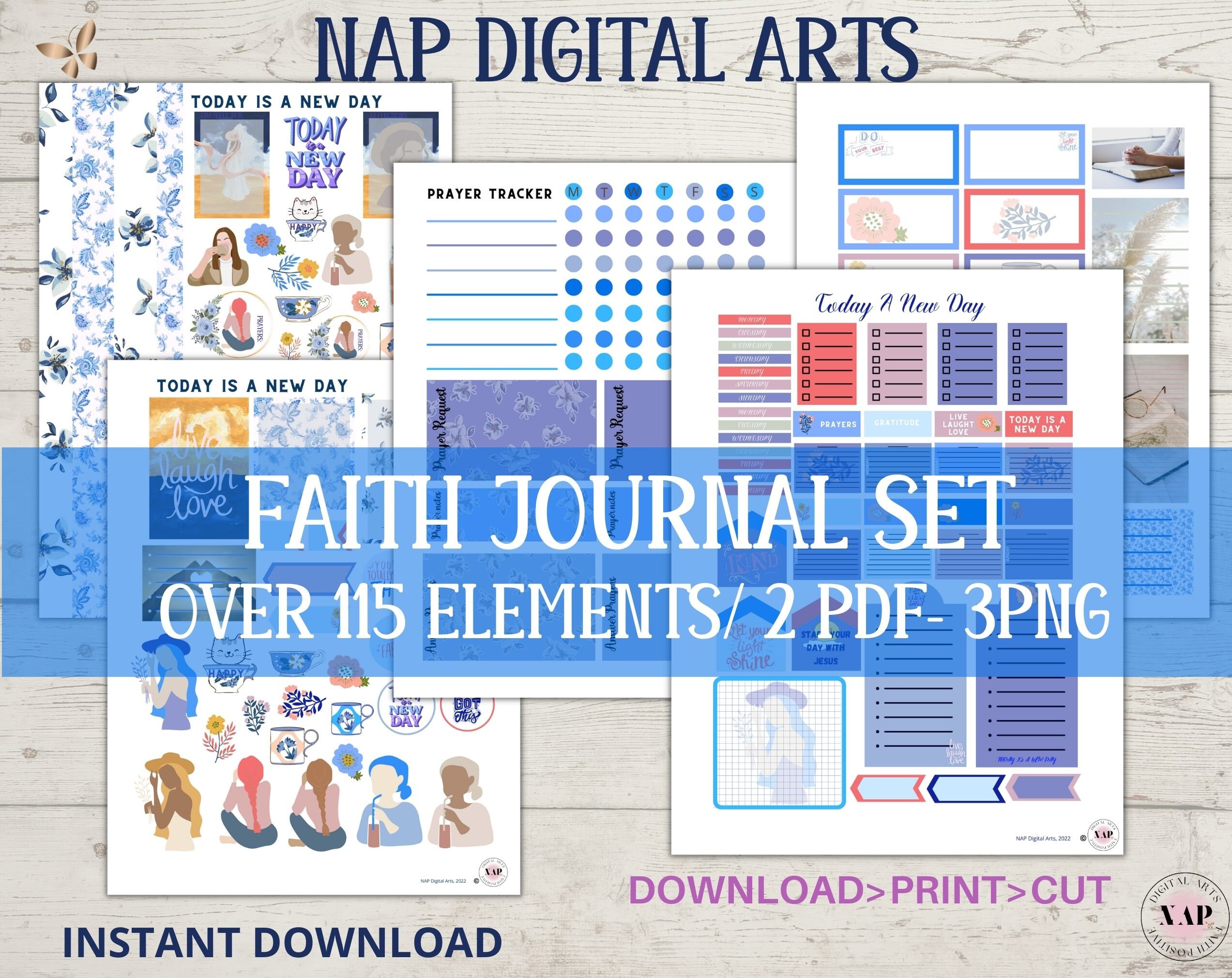 Faith Journal Set, Christian Planner Printable, Bible Journaling ...