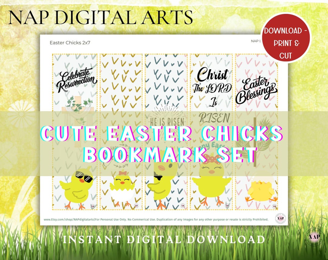 Cute Easter Chicks, Christian Set Bookmark, Faith Design, Lent Quotes ...