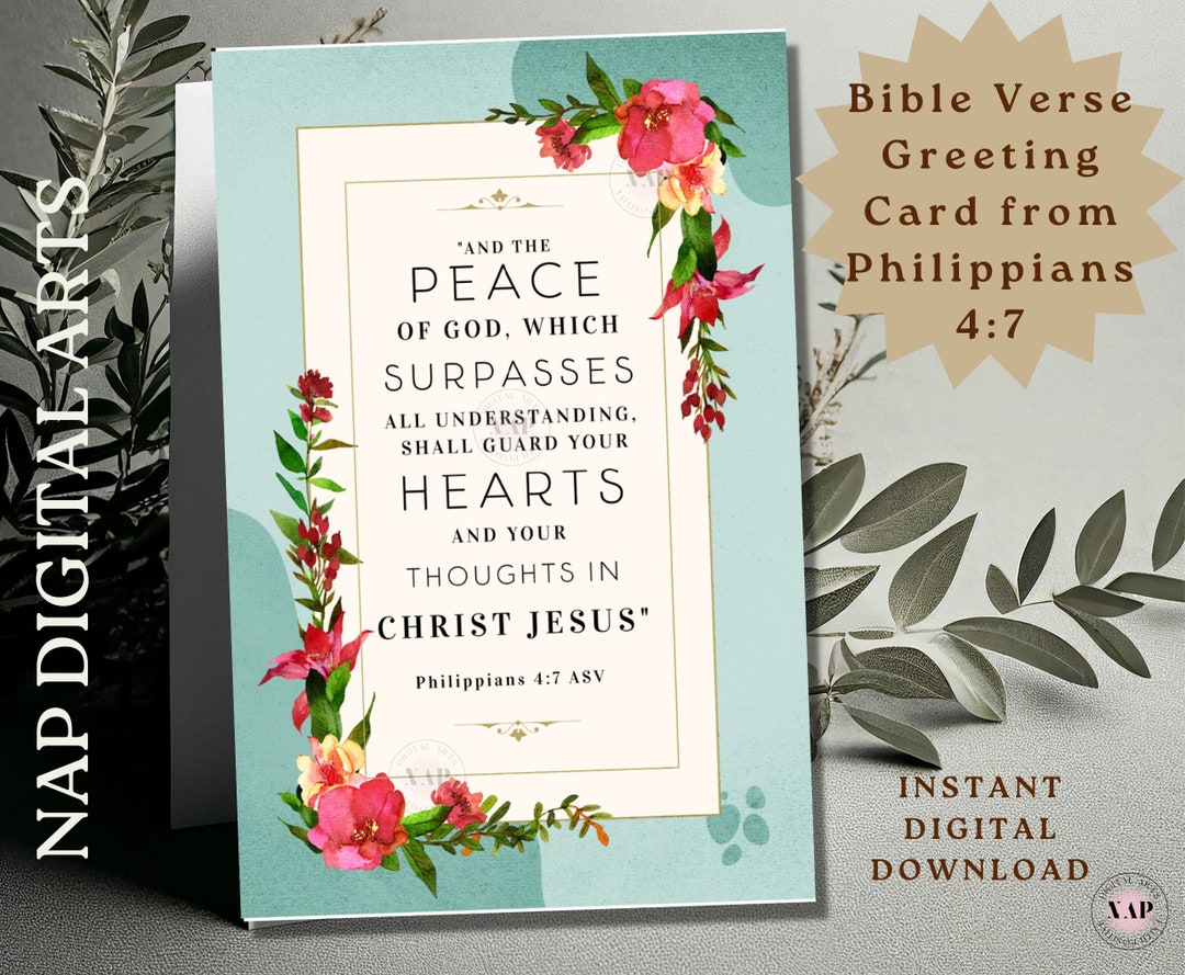 Bible Card, Scripture Card, Christian Faith Card, Religious Card ...