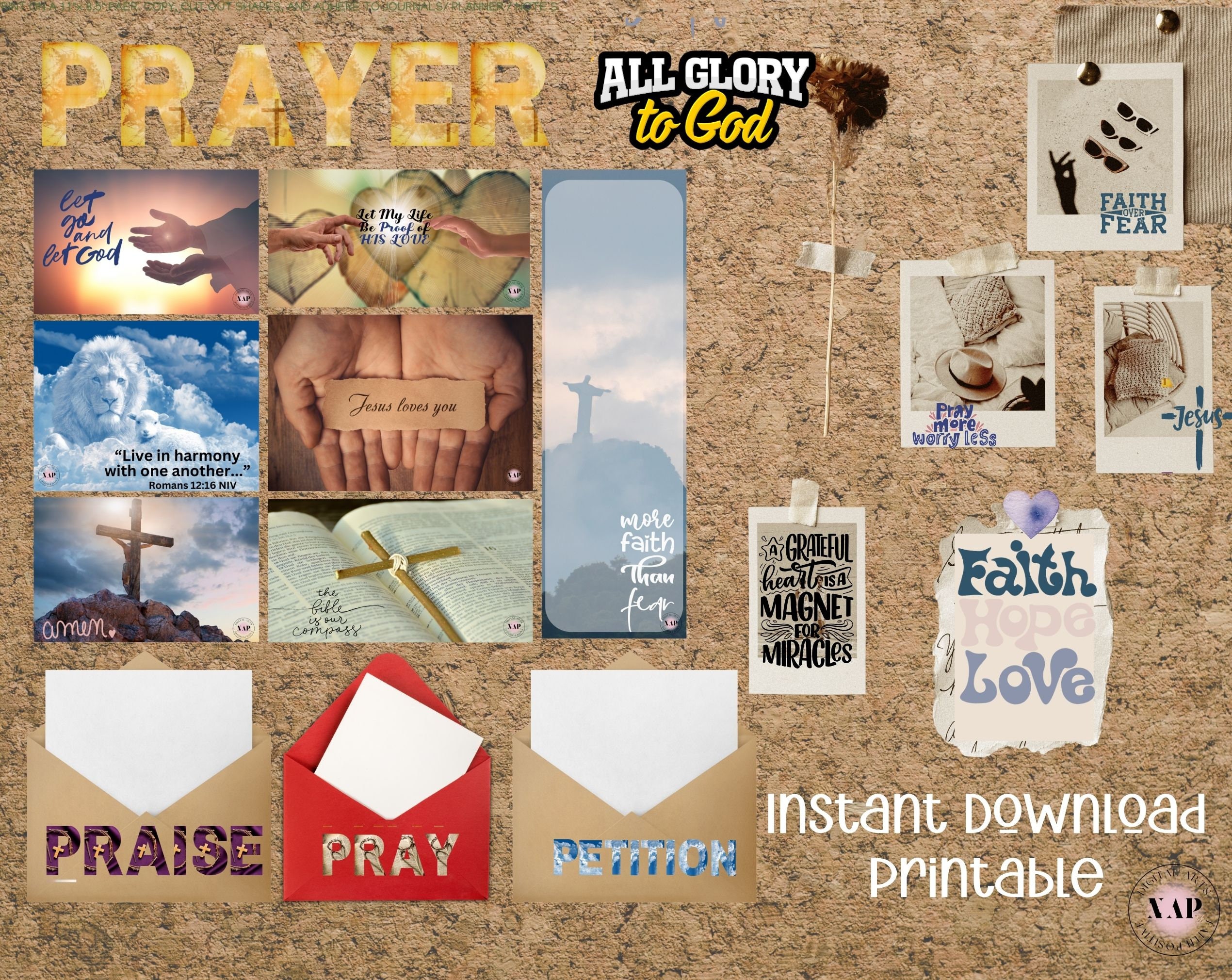 Printable Prayer, Vision Board, Faith Journal, Prayer Board Kit ...