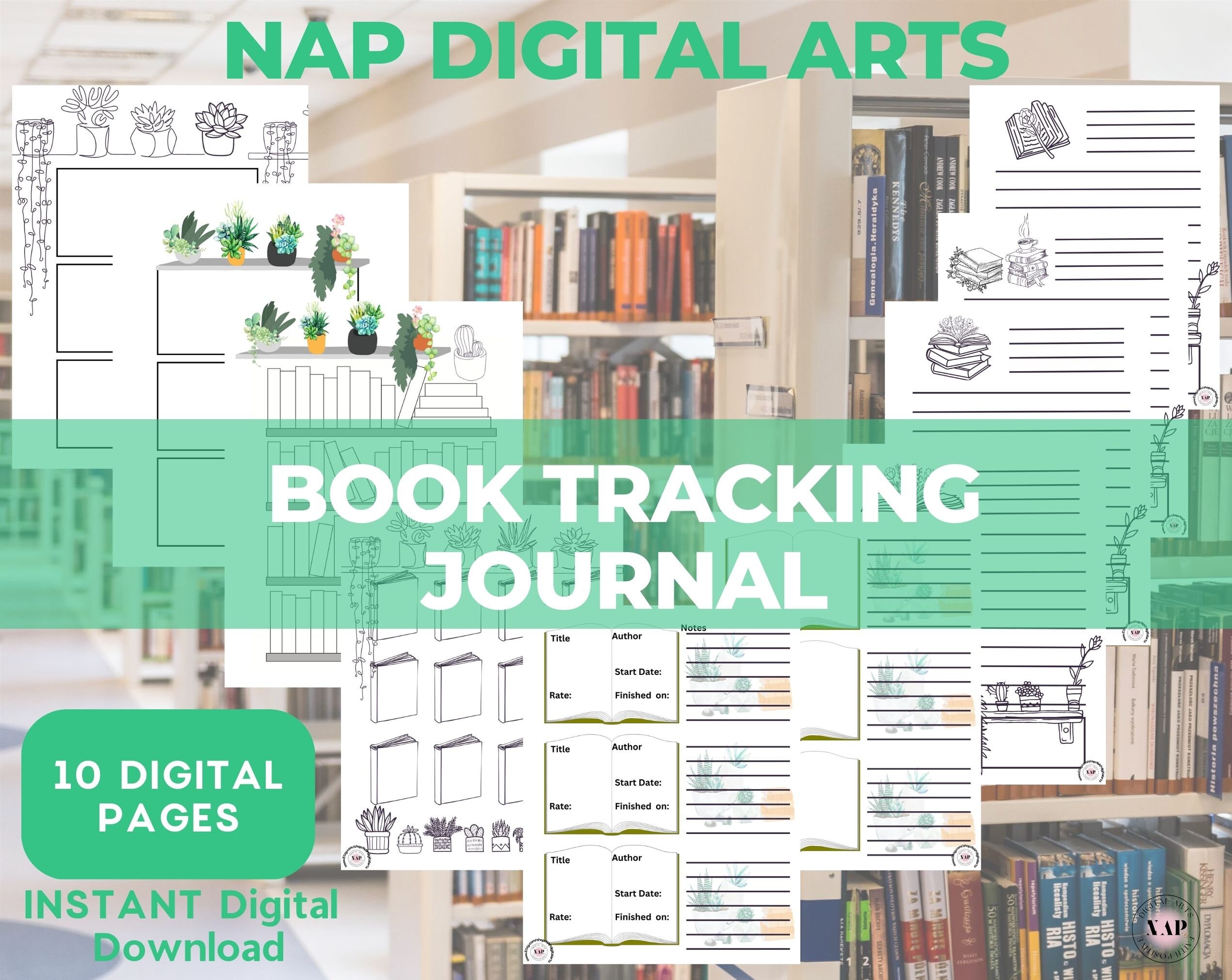Reading Journal Printable, Reading Challenge Tracker, Book Tracking ...