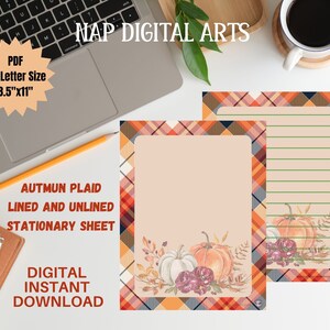 Fall Printable Stationary Printable Writing Paper Digital - Etsy