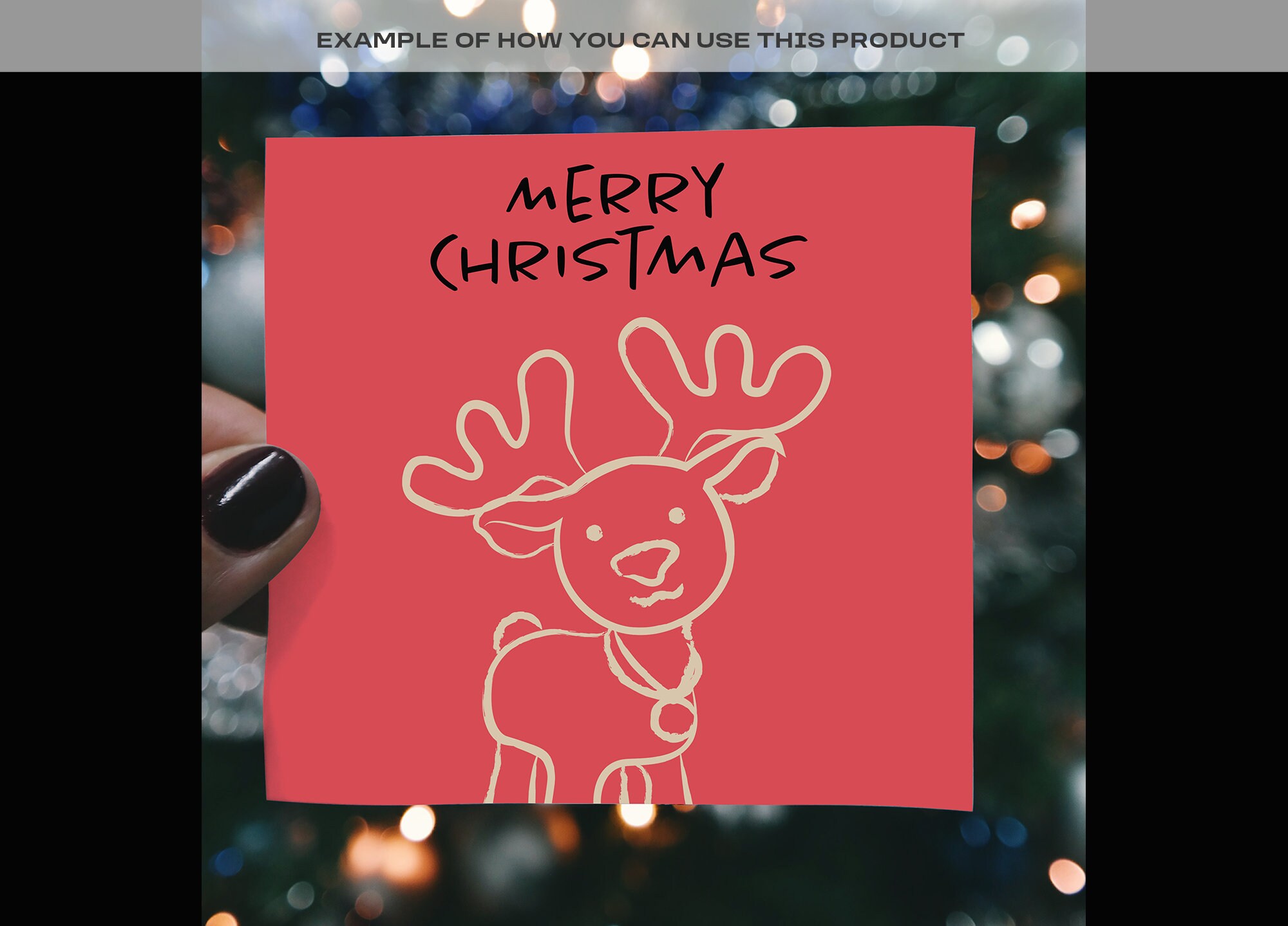 Reindeer .SVG Icon, Instant Digital Download Christmas Illustration ...