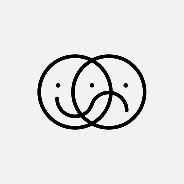 Smiley Frown Sticker - Etsy