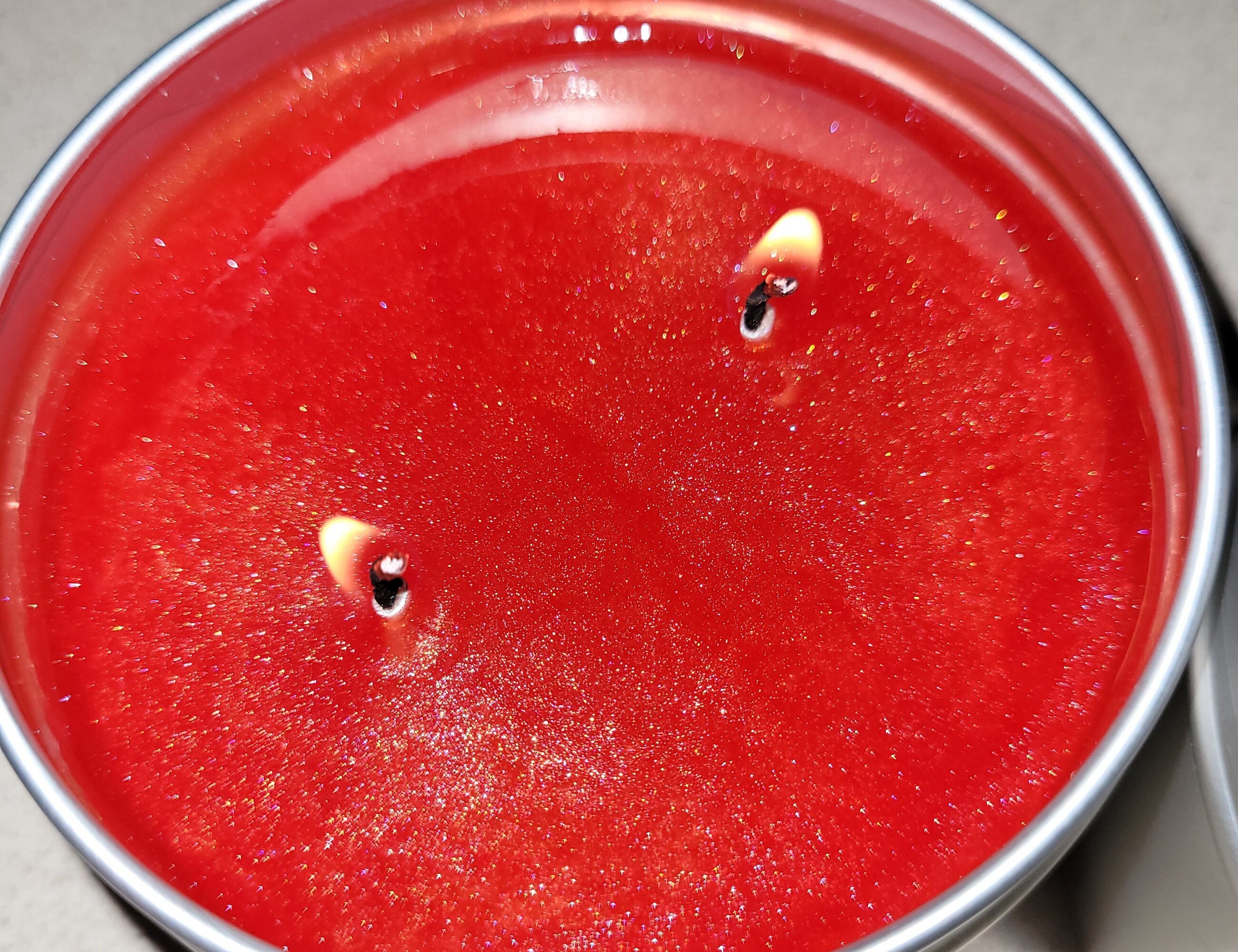 Dancing Candles/ Shimmering/ Tin Container/ 6oz/ Glitter/ Soy/ Cotton ...