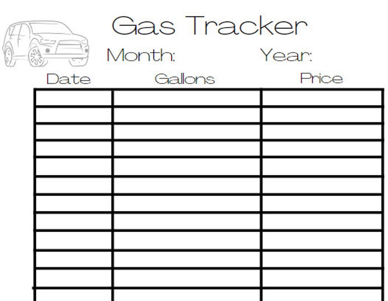 Mileage and Gas Tracker Bundle/ Printable/book Keeping/ - Etsy