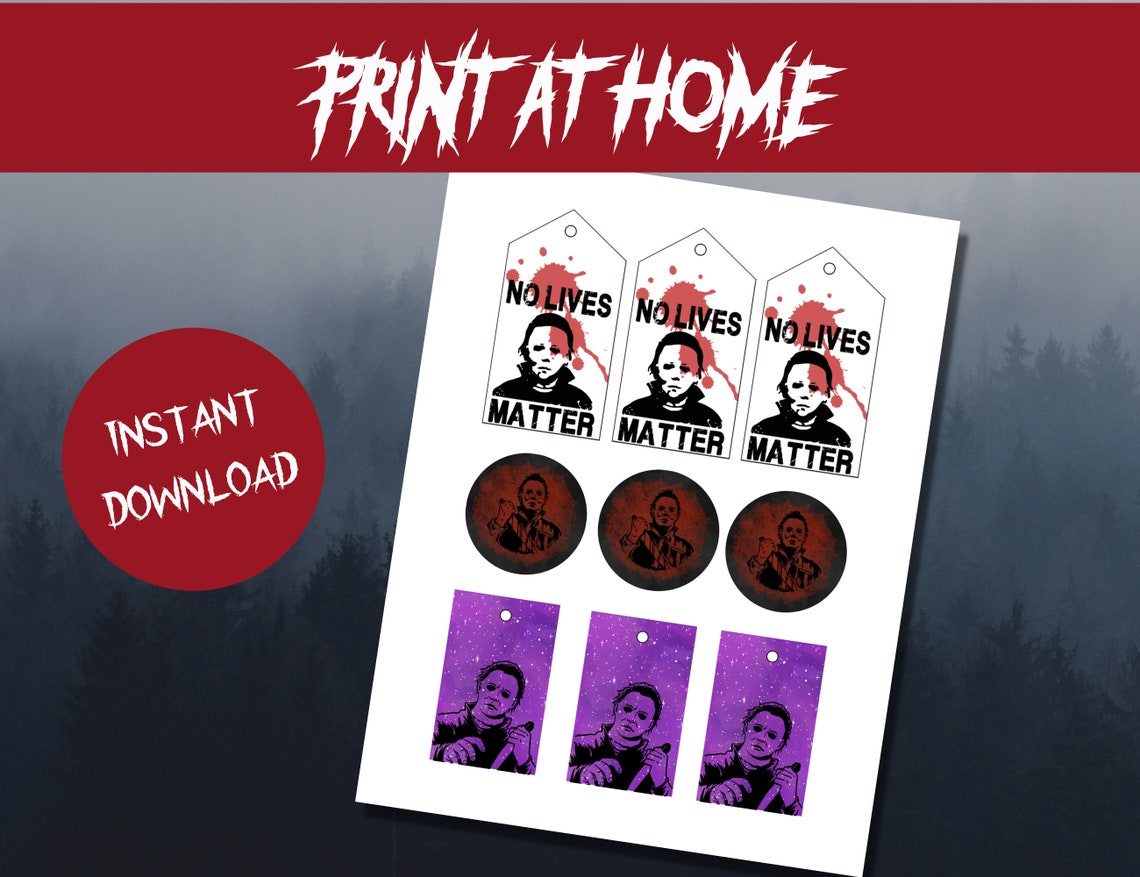 Printable Halloween Movie Gift Tag/ Michael Myers/ Killer/ Horror ...