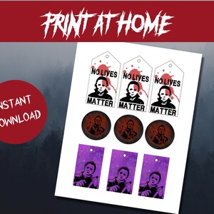 Printable Halloween Movie Gift Tag/ Michael Myers/ Killer/ Horror ...