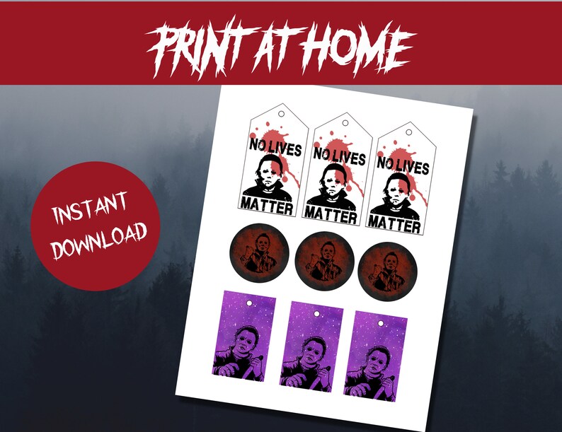 Printable Halloween Movie Gift Tag/ Michael Myers/ Killer/ Horror ...