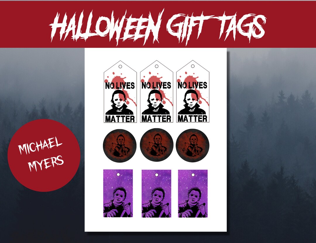 Printable Halloween Movie Gift Tag/ Michael Myers/ Killer/ Horror ...