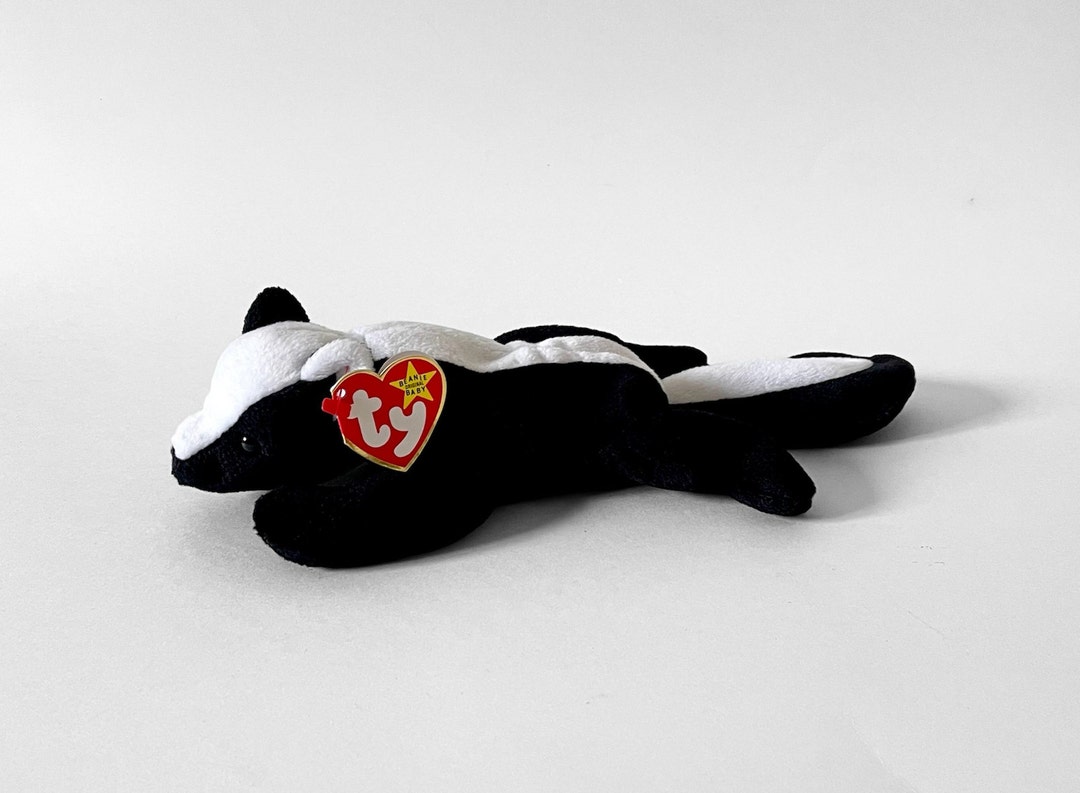 1995 Vintage TY Beanie Baby Stinky the Skunk Plush Bean Bag, 90s ...