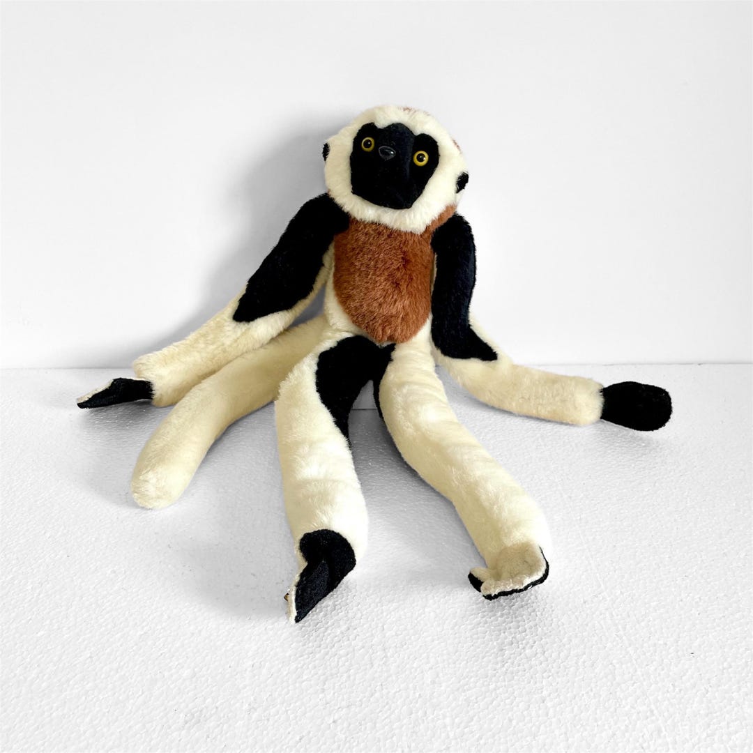 Vintage Wild Republic Sifaka Lemur Monkey Plush Hugger Clasping Hands