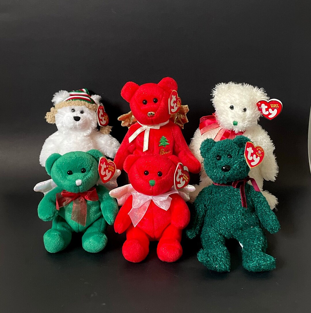 Ty Beanie Babies Holiday Theme Christmas Angel Bear Wing TY - Etsy