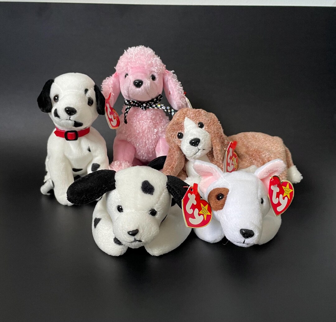 Vintage TY Beanie Babies Dog, Choice of TY "brigitte" Pink Poodle, Ty ...