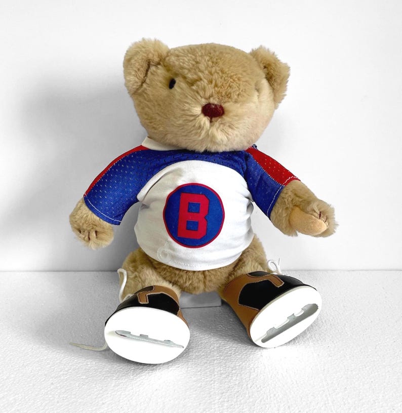 1985 Vintage Gorham Ice Skater Teddy Bear Plush Jointed, Rare, 15 ...